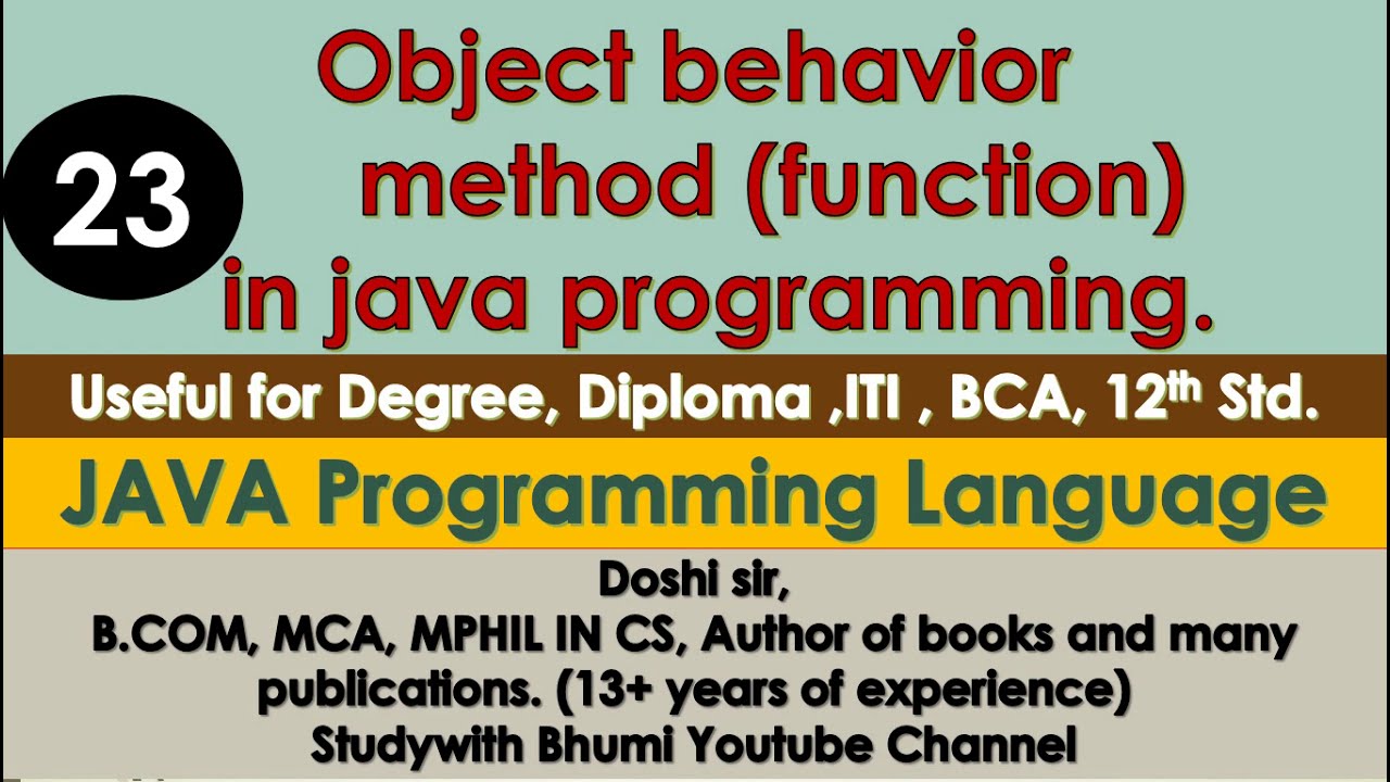 Methods, function with definition, types and declaration with practical ...