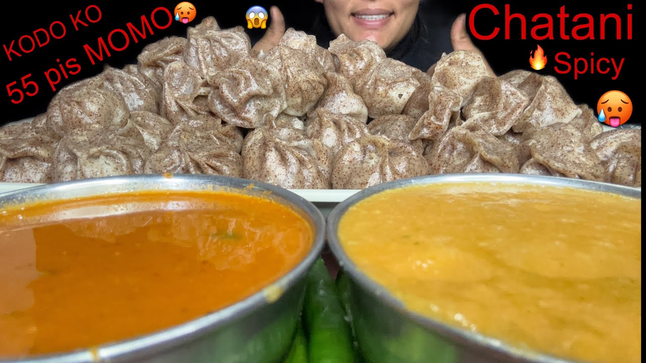 55 PiS MoMo chylenj kodoko spicy chatani sanga eating mukbang - YouTube