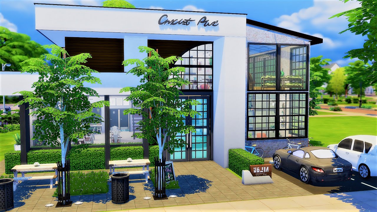 Modern Eco Cafe I Stop Motion I No CC I The Sims 4 - YouTube