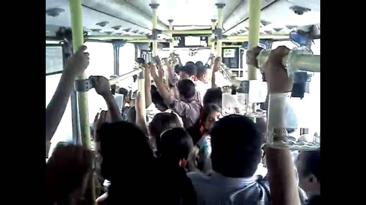Odd-even-formula:Inside scene of a Crowded Buses in Delhi - YouTube