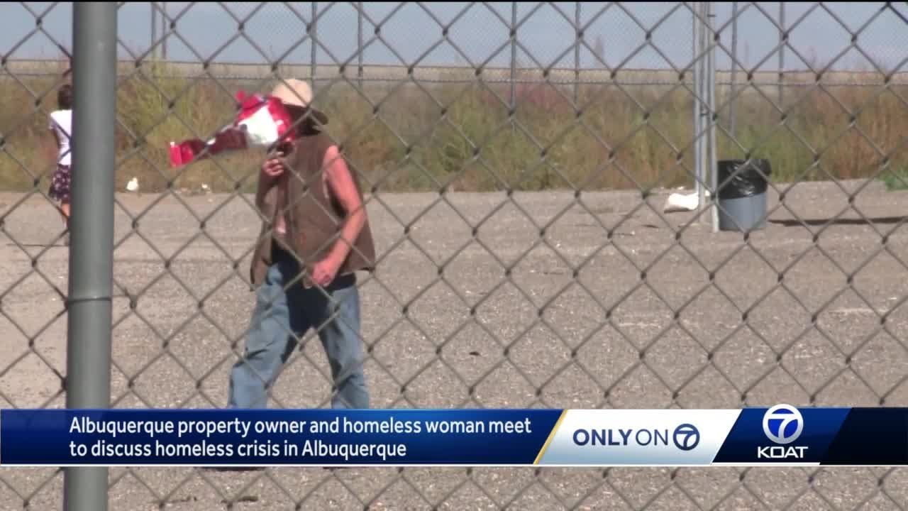 Homeless woman and Albuquerque property owner meet to discuss homeless ...
