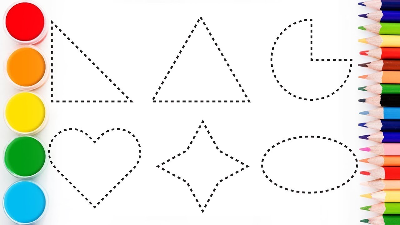 How to draw simple 2d geometric shapes | step by step - YouTube