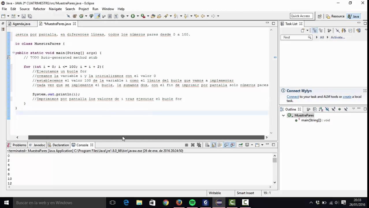 Muestra números pares en java (Eclipse) - YouTube