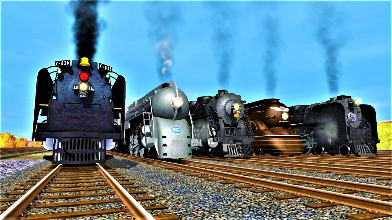 [Trainz Race] NYC J3a Hudson Double Heading Vs. Union Pacific FEF, NYC ...