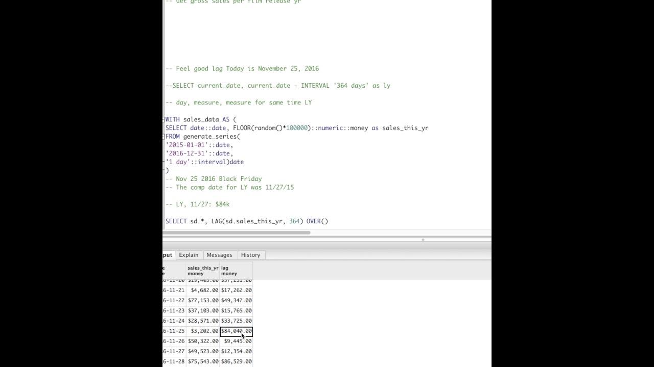A Gentle Intro to the LAG() Window Function in SQL - YouTube