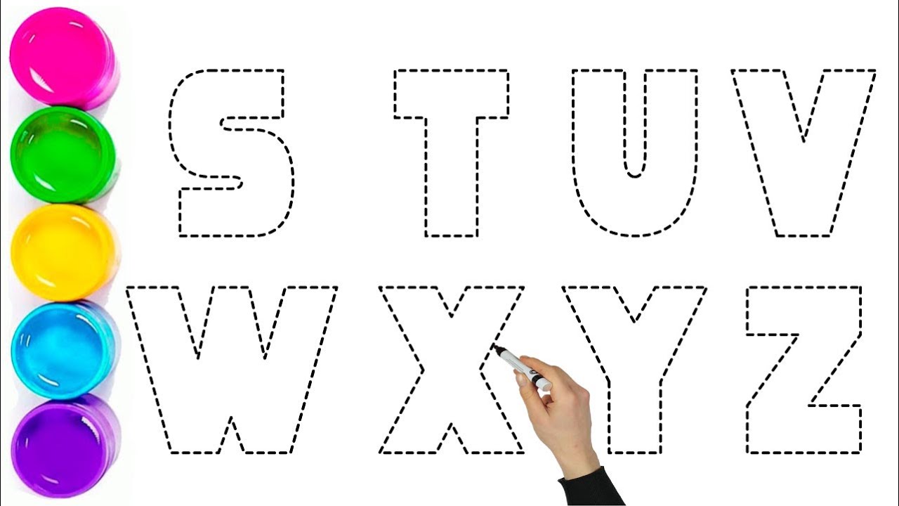 Let's Learn to Draw and Paint STUVWXYZ for Kids // Easy Step by Step ...