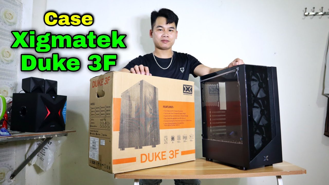 Khui Hộp Thùng Vỏ PC Case Xigmatek Duke 3F Sẵn 3 FAN - YouTube