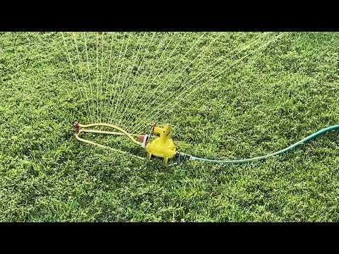 Vintage Nelson Dial-A-Rain oscillating sprinkler - YouTube