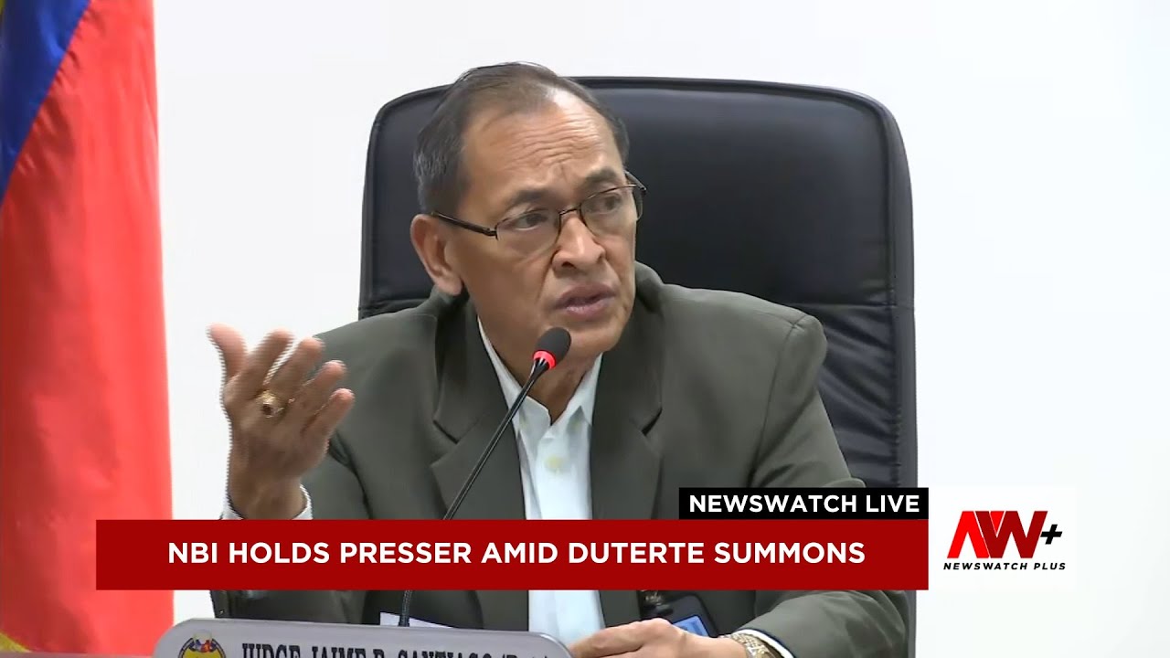 NBI holds presser amid Duterte summons | NewsWatch Live - YouTube