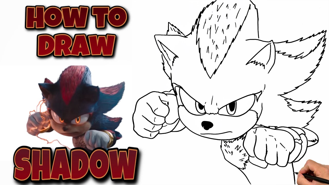 How To Draw SHADOW PUNCHING | Sonic The Hedgehog 3 #drawing #sonic3 ...