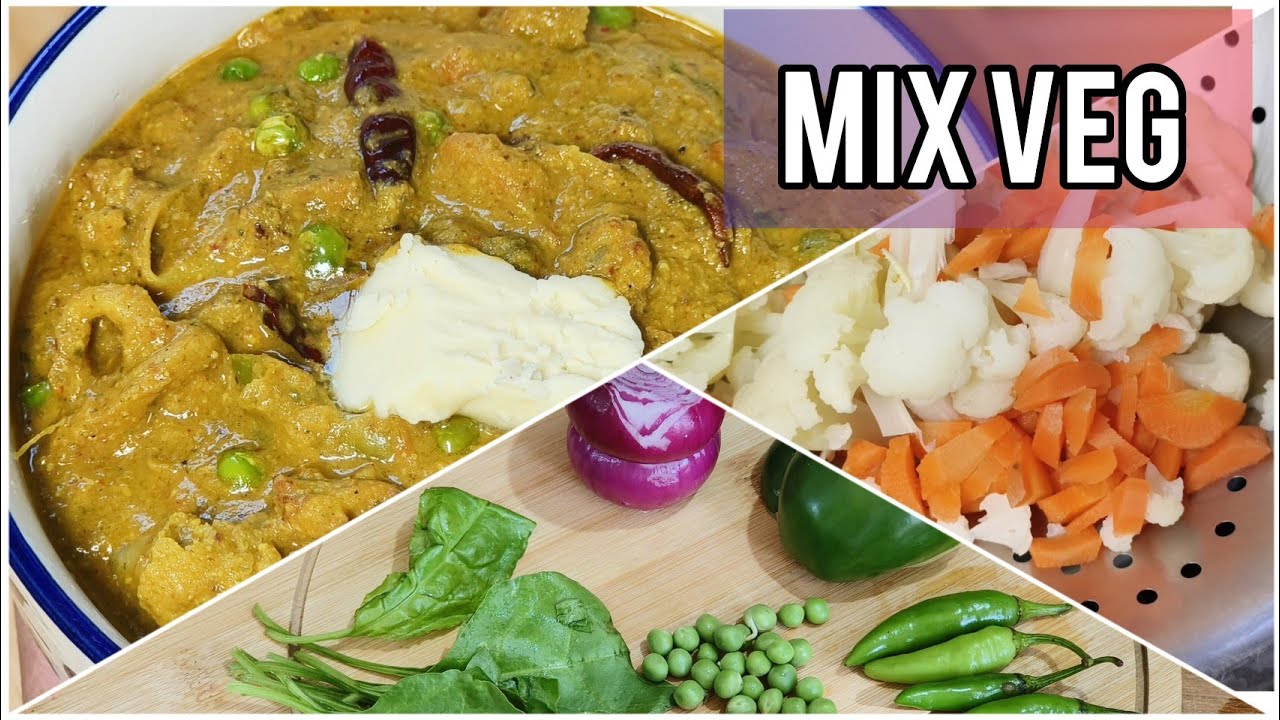 Mix veg gravy restaurant style l Mix veg in green gravy recipe ...