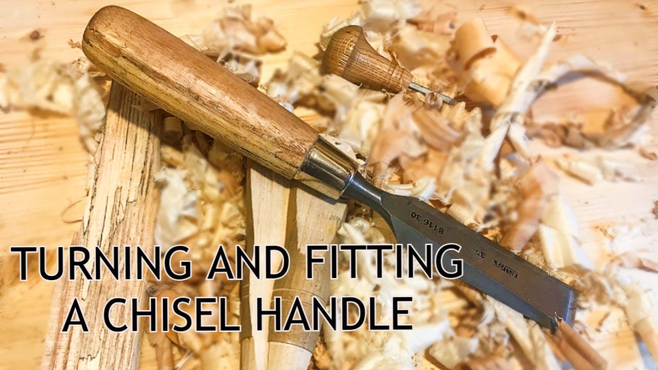 Turning and fitting a chisel handle - YouTube