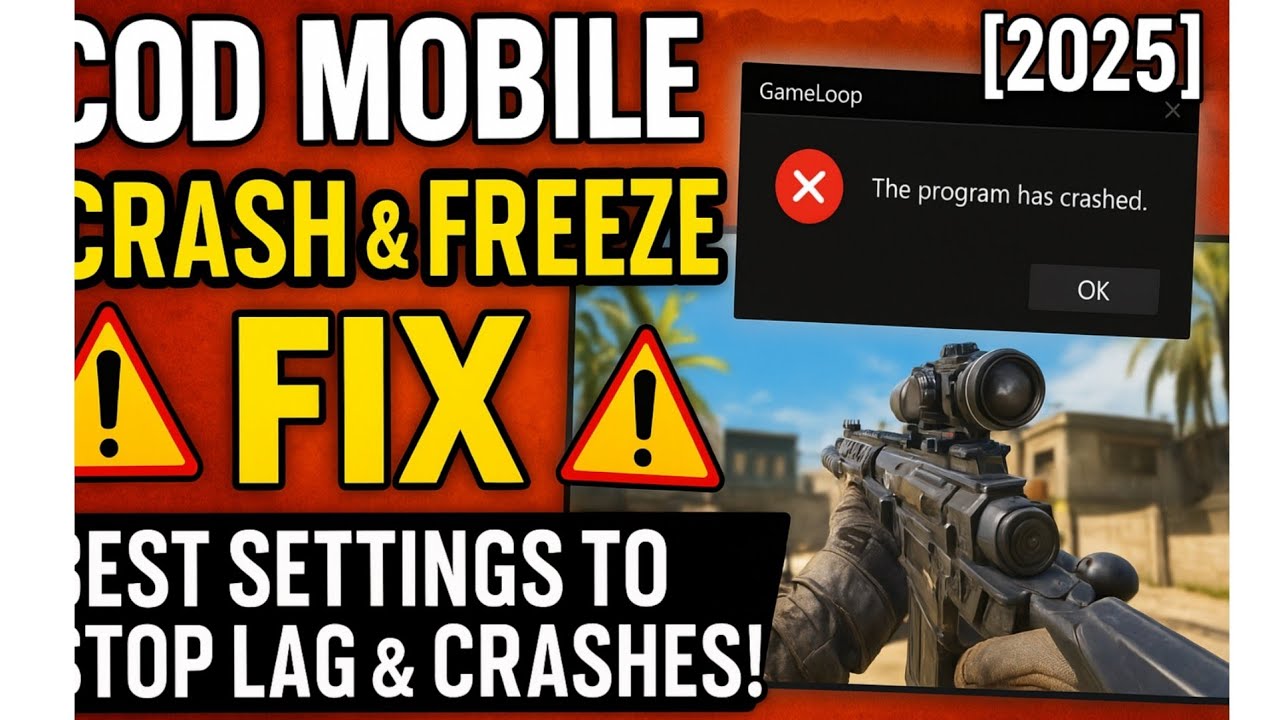 🔥 COD Mobile GameLoop CRASH & FREEZE FIX [2025] | Best Settings to STOP ...
