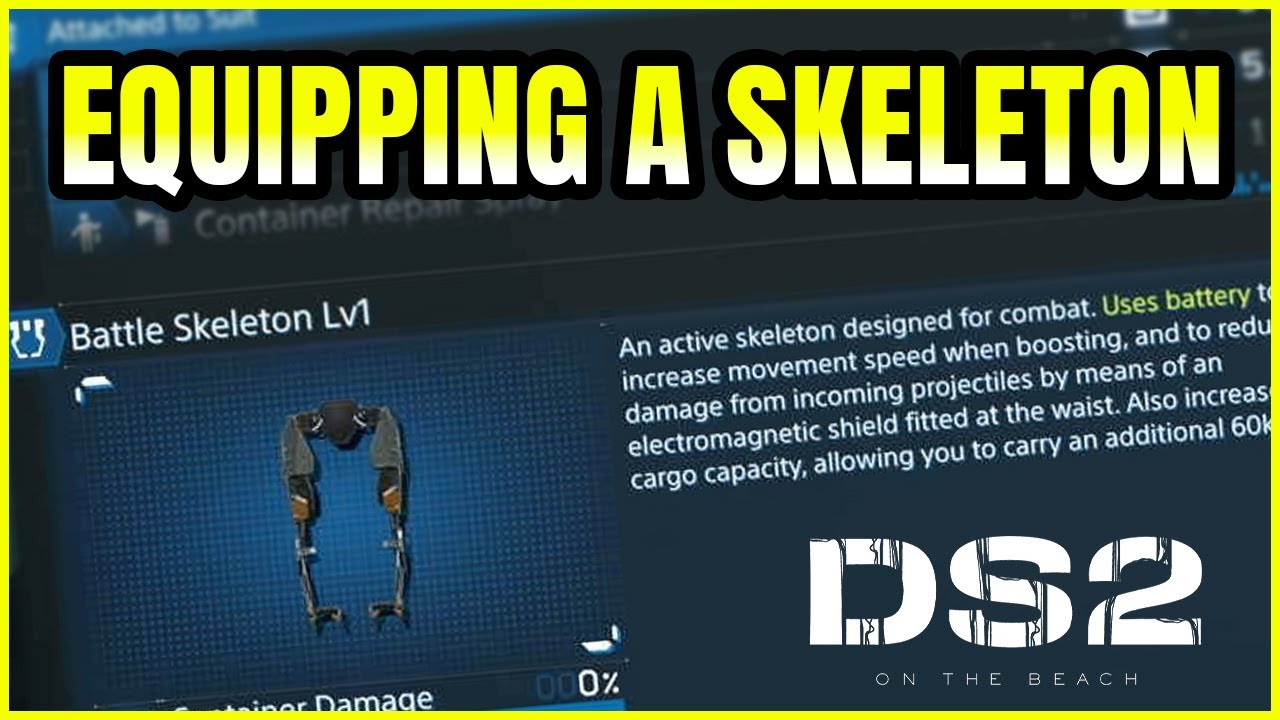 How to Equip a Skeleton in Death Stranding 2 On the Beach - YouTube