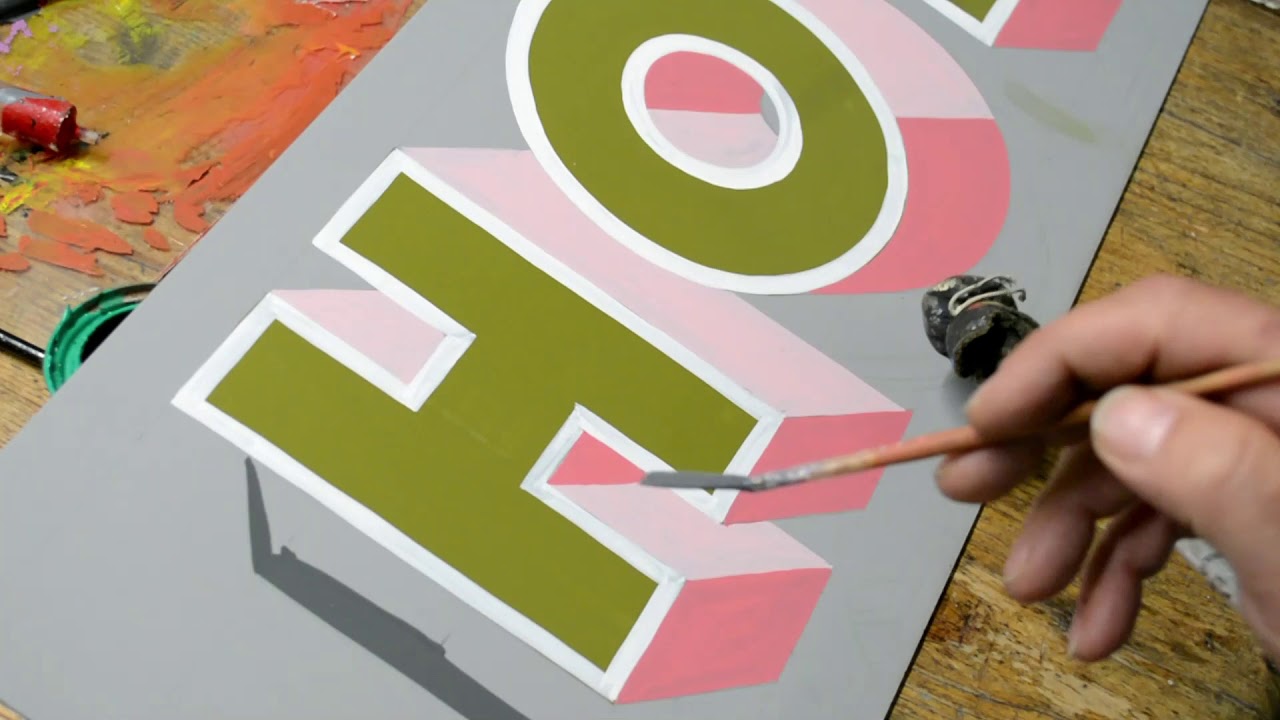 Signwriting / Outlines and Shadows - YouTube