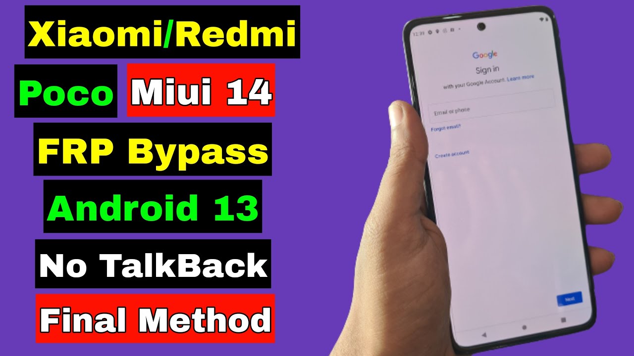 All Xiaomi/Redmi/Poco FRP Bypass Miui 14 Android 13 Without PC | No ...