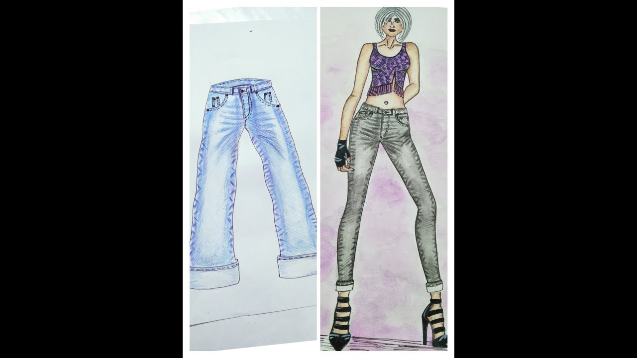 Rendering of Denim Fabric #2 - YouTube