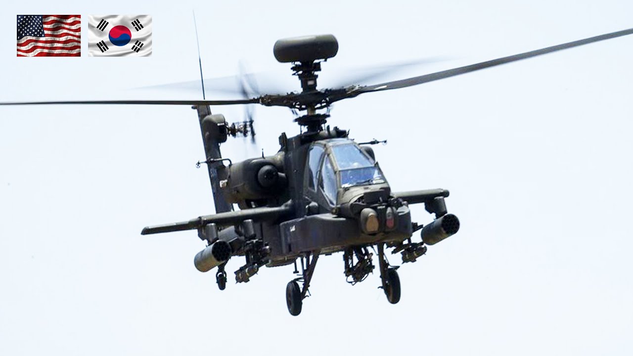 Apache Aerial Gunnery Clean Exercise at South Korea - YouTube