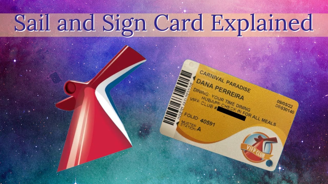 Carnival Sail And Sign Cards Explained YouTube