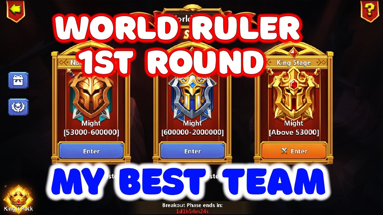 WORLD RULER 1ST ROUND | MY BEST TEAM | CASTLE CLASH - YouTube