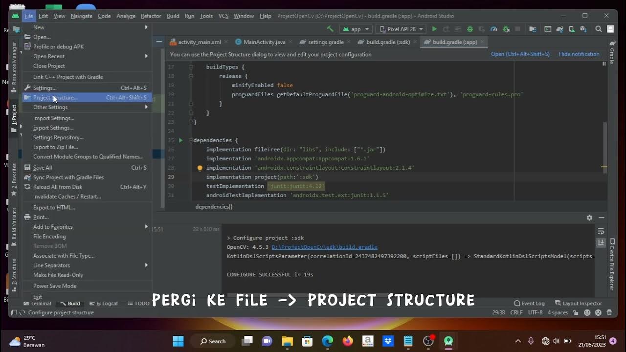 Cara menginstall OpenCv di Android Studio - YouTube