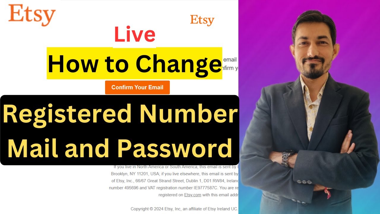 Change Registered Mail, Password, Mobile Number for Etsy Shop - YouTube