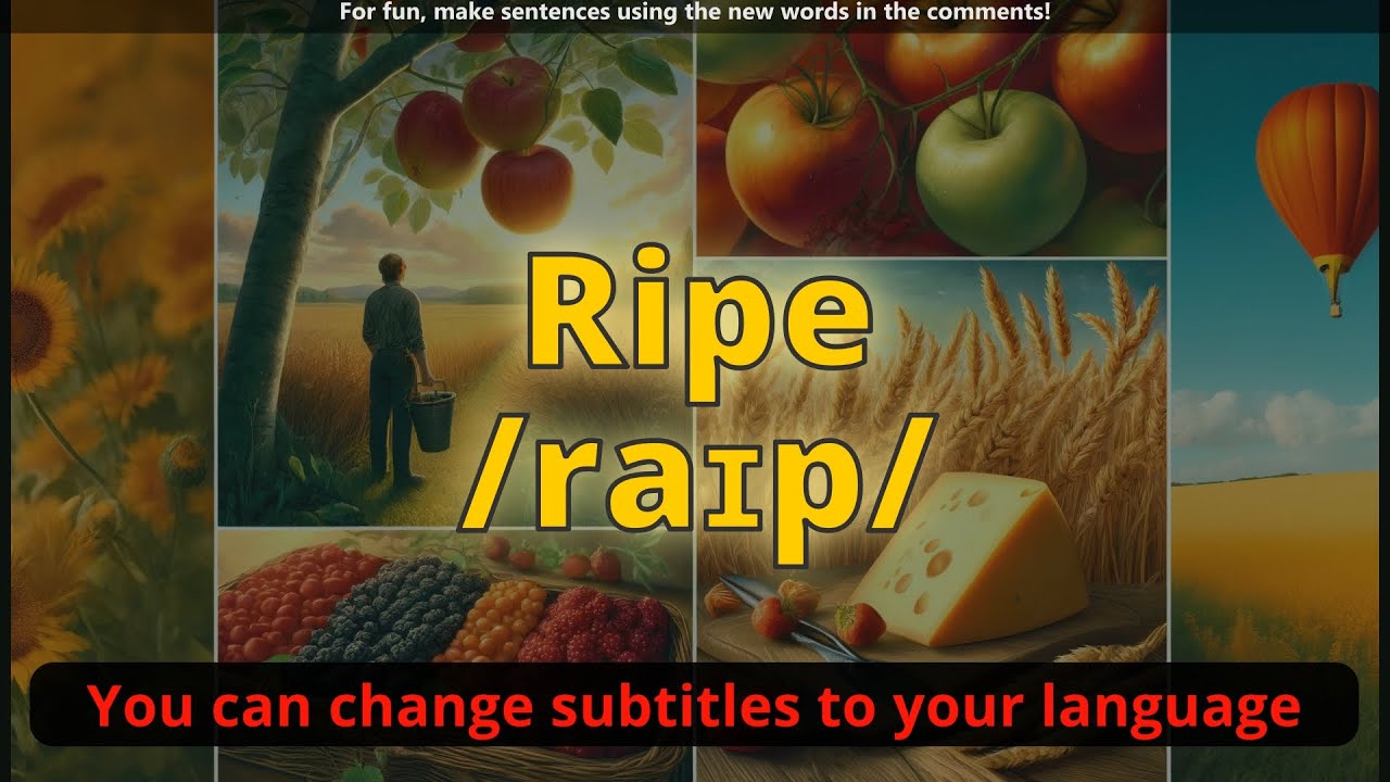 Ripe meaning with 5 examples - YouTube