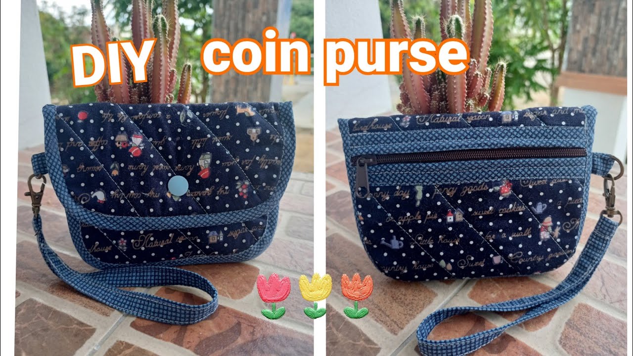 กระเป๋าใส่เหรียญ กระเป๋าผ้าdiy Coin Purse How To Make Fabric Wallet