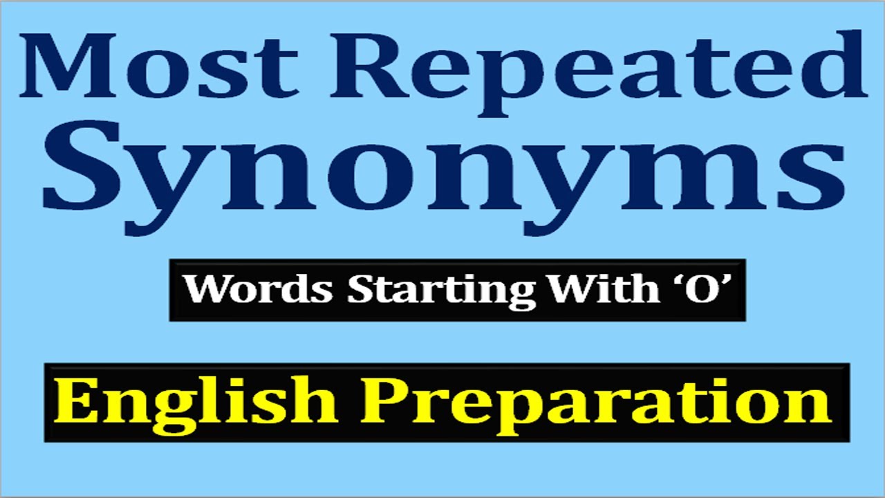 Synonyms MCQs | Most Repeated Synonyms | PPSC | FPSC | NTS | KPSC ...