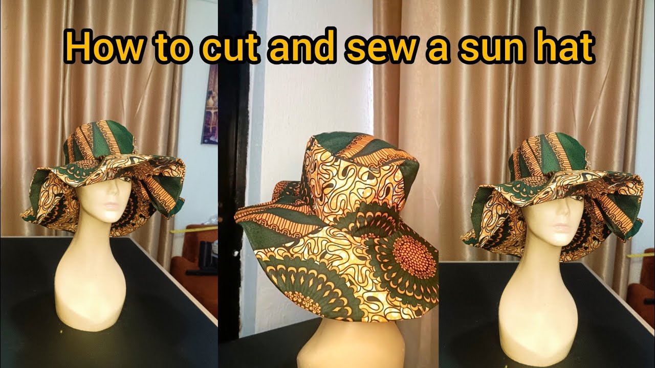How to make sun hat for adults and kids - YouTube