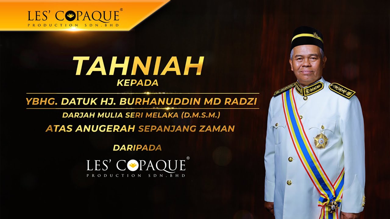 Anugerah Sepanjang Zaman - YBhg. Datuk Hj. Burhanuddin Md Radzi - YouTube