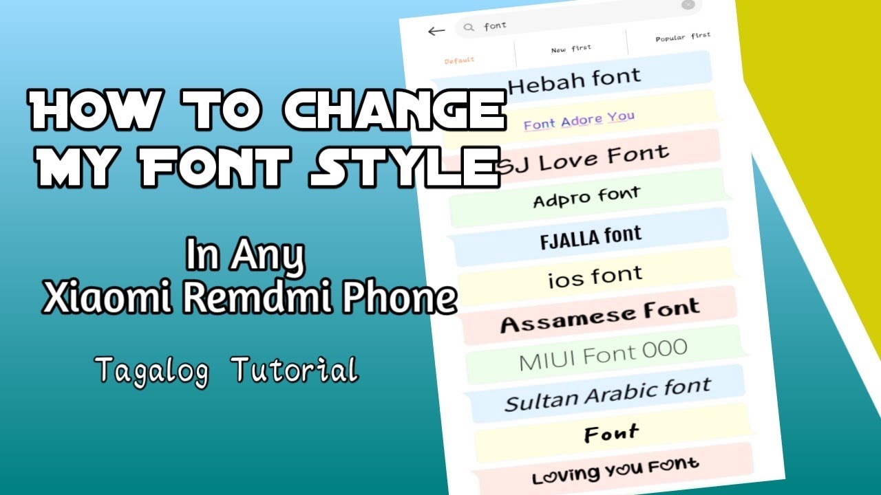 How To change Font Style in Any Xiaomi Redmi Phone | Paano mag palit ...