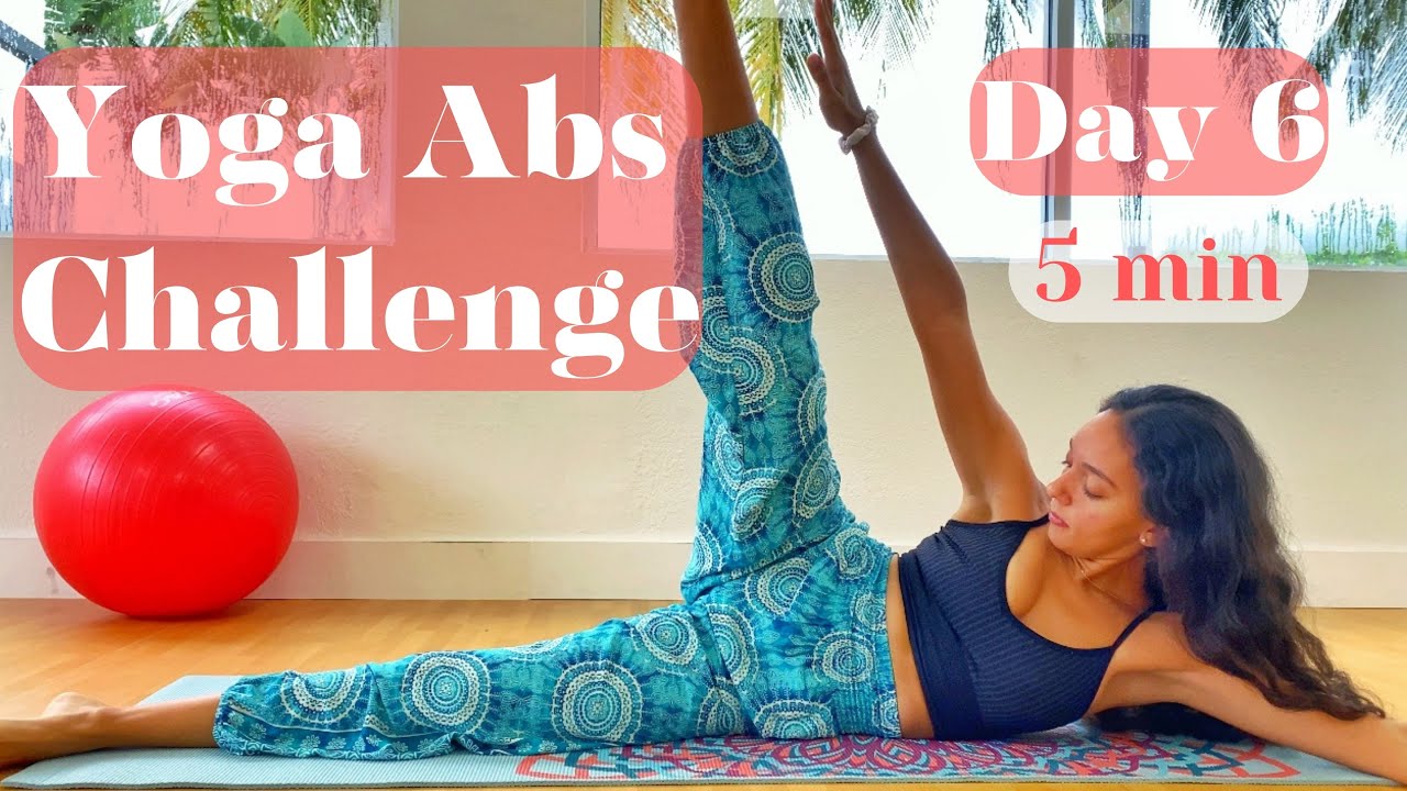 5 Minutes Quick Yoga Abs Workout | Day 6 Yoga Abs Challenge For Flat ...