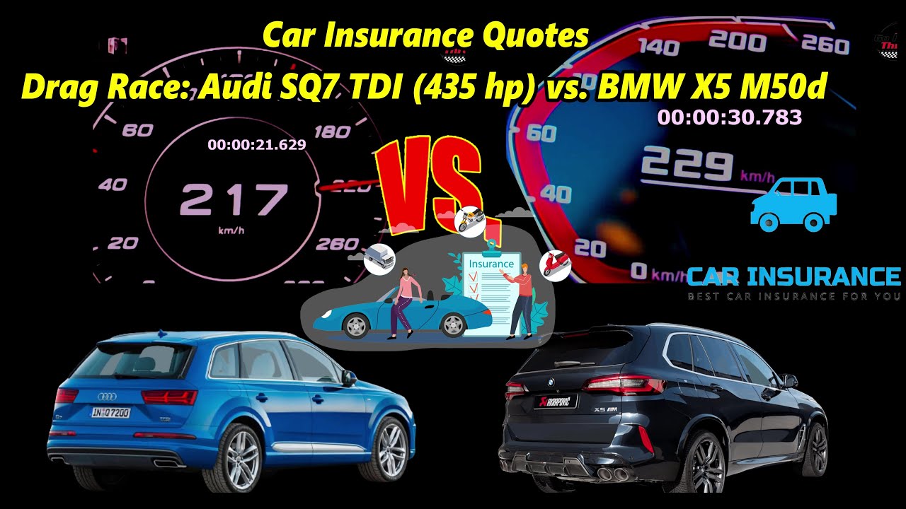 Car Insurance Quotes & Drag Race: Audi SQ7 TDI (435 HP) vs. BMW X5 M50d ...