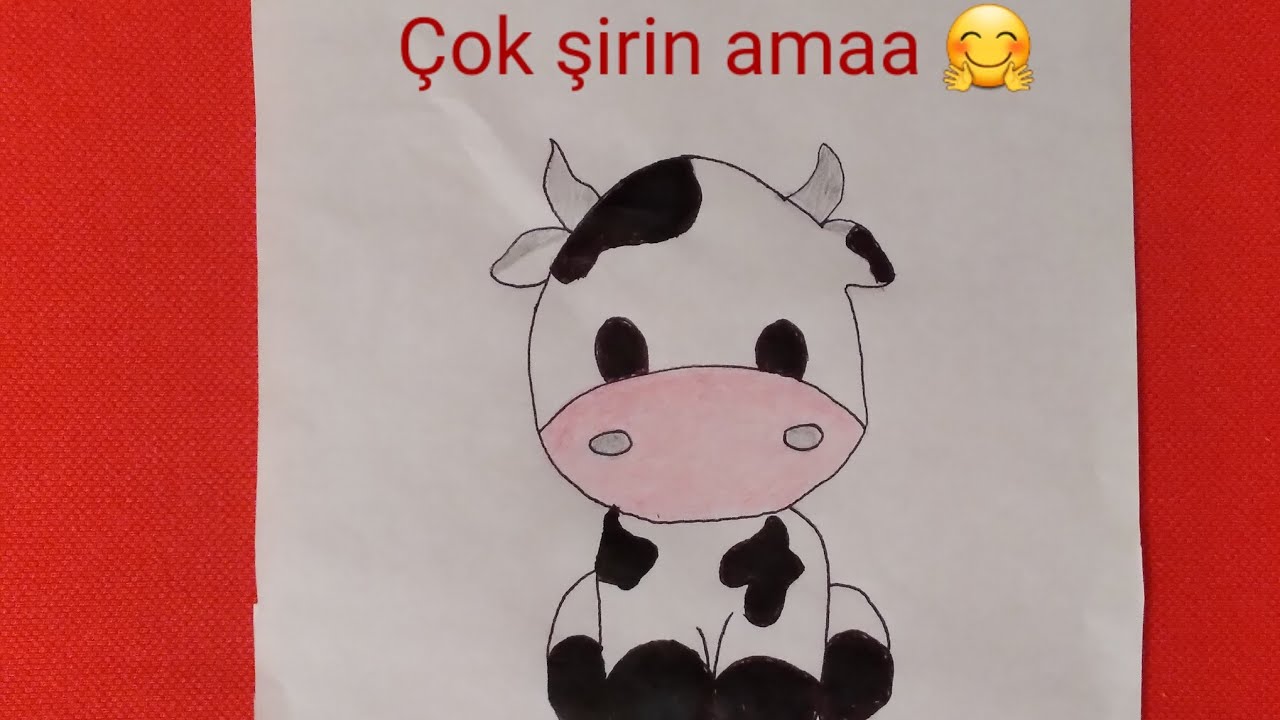Inek Nasıl Çizilir? - Kolay Inek Resmi Çizimi - How To Draw A Cow - YouTube