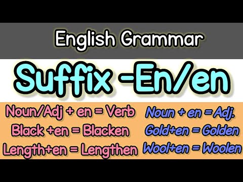 English Grammar Suffixes/Suffix -En/Use Of Suffix En 🤏 - YouTube