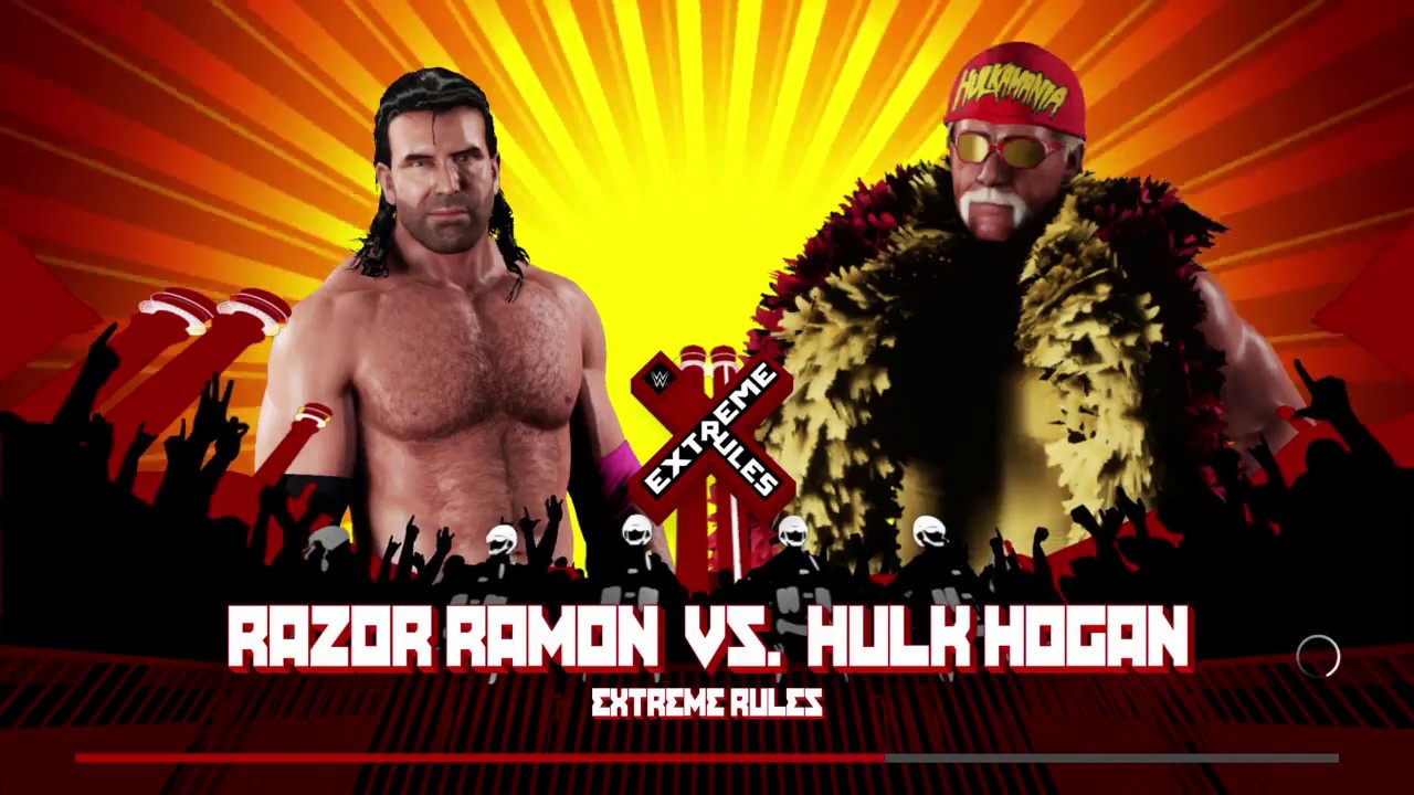 WWE 2K18 Razor Ramon VS Hulk Hogan Requested 1 VS 1 Extreme Rules Match ...