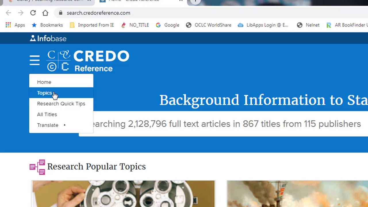 Credo Reference 2020 - YouTube