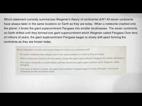 Wegener's Continental Drift: The Ultimate Summary & Evidence ...
