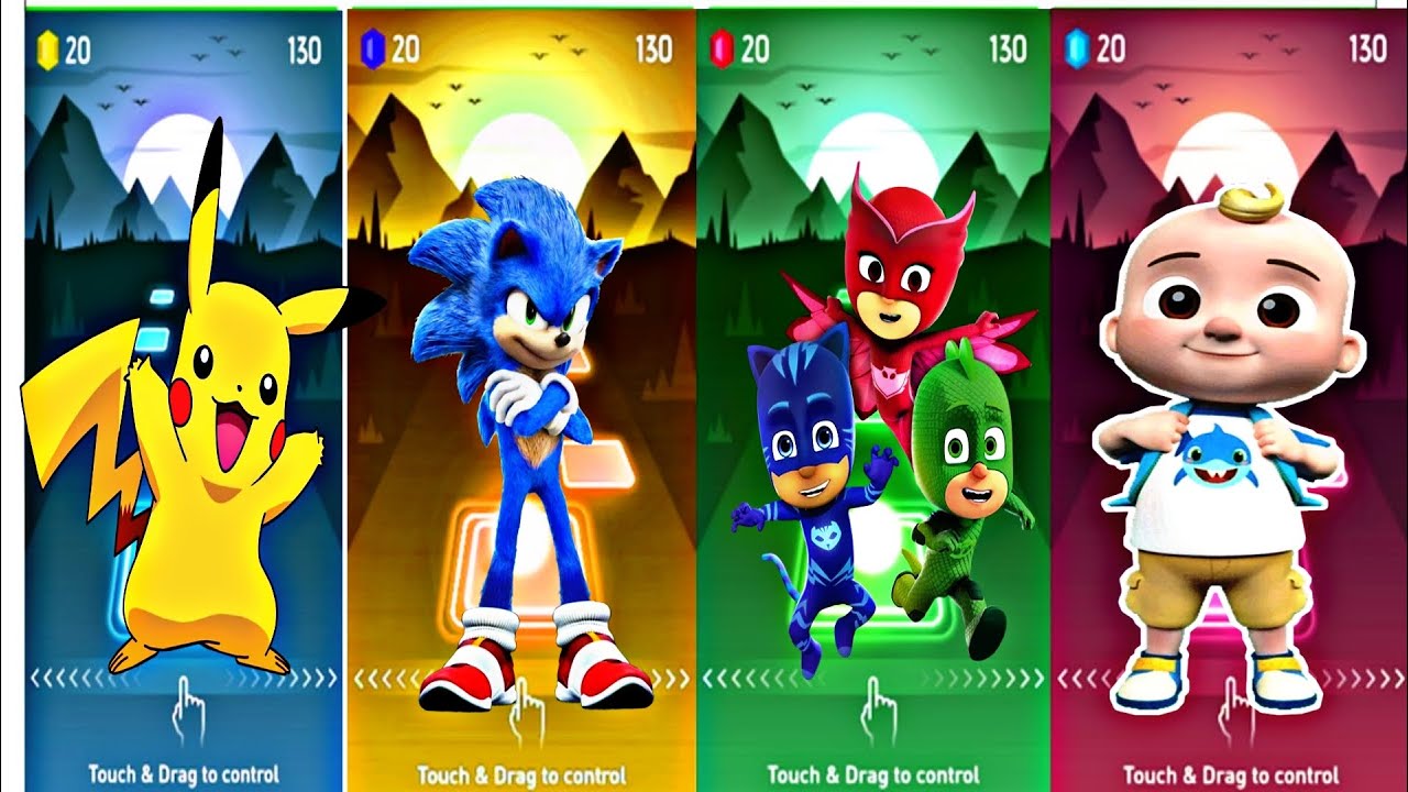 📹 Pokemon Pikachu 🆚 Sonic 🆚 PJ Masks 🆚 Cocomelon | Who Is Best?🎯 in ...