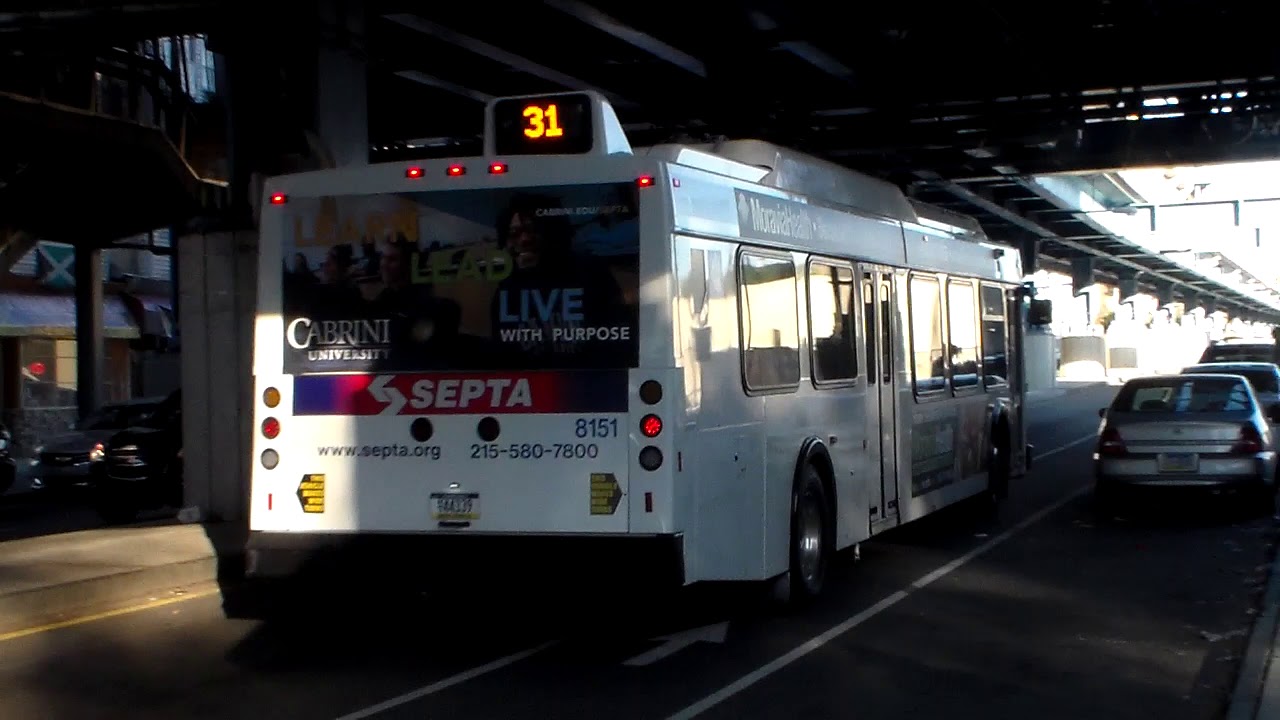 SEPTA BUS: HYBRID NEW FLYER DE41LF 8151 ON ROUTE: 31 - YouTube