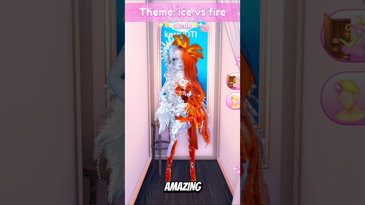 Dress to impress gameplay | Ice vs fire split in 6 minutes # ...