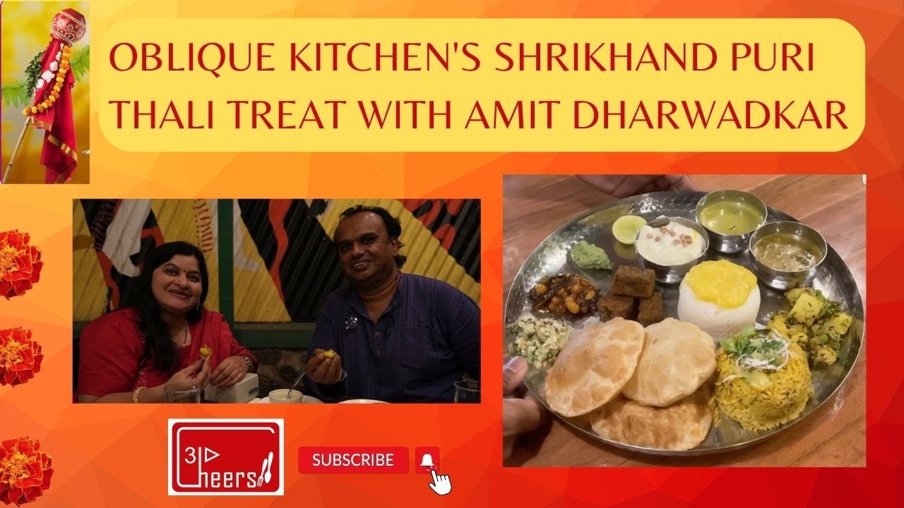 Oblique Kitchen's Gudhi Padwa Special Shrikhand Puri thali| Three ...
