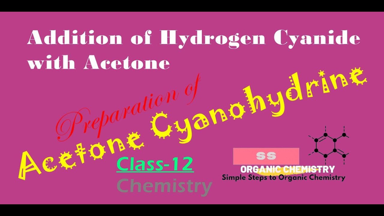 Reaction of Acetone with Hydrogen cyanide| Acetone cyanohydrine ...