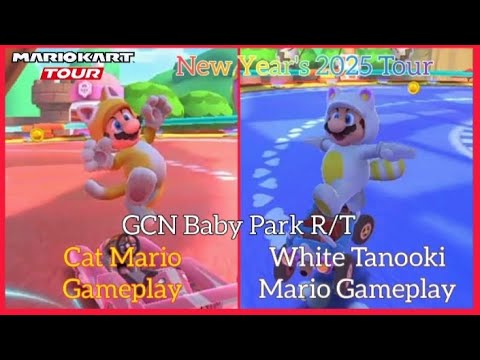 GCN Baby Park R/T: Cat Mario & White Tanooki Mario Gameplay | Mario ...
