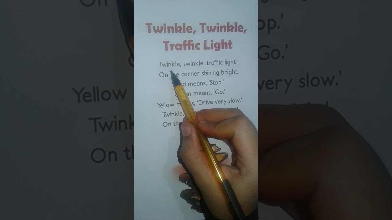 Twinkle Twinkle Traffic Light! For Lkg - YouTube