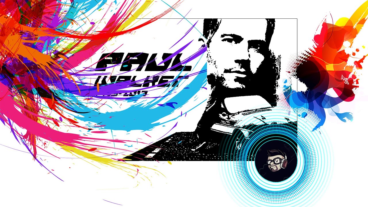 Drawing Paul Walker - black and white pop art - YouTube