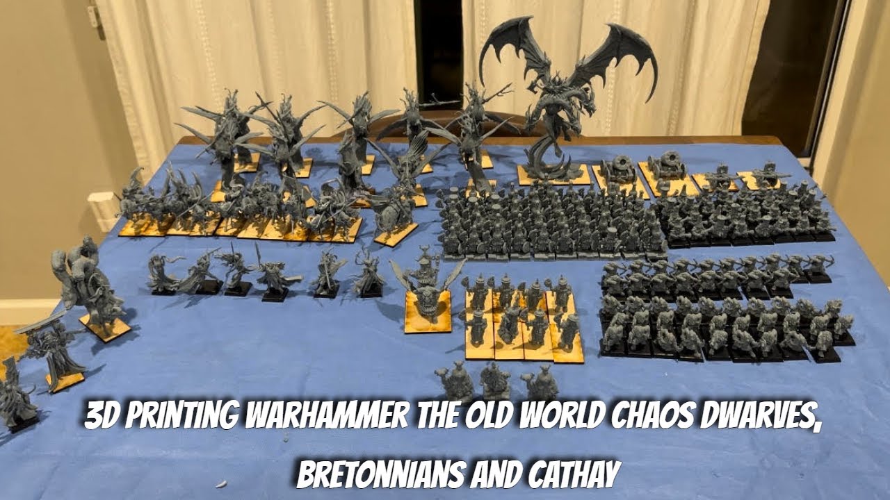 I 3d Printed Warhammer the Old World Chaos Dwarves, Bretonnians and ...