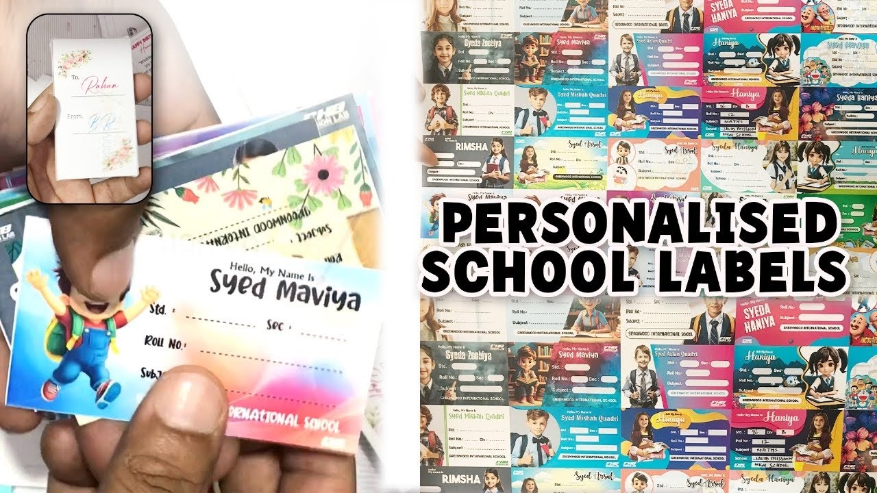 DIY School Labels || Back to school | Customised Stickers ...