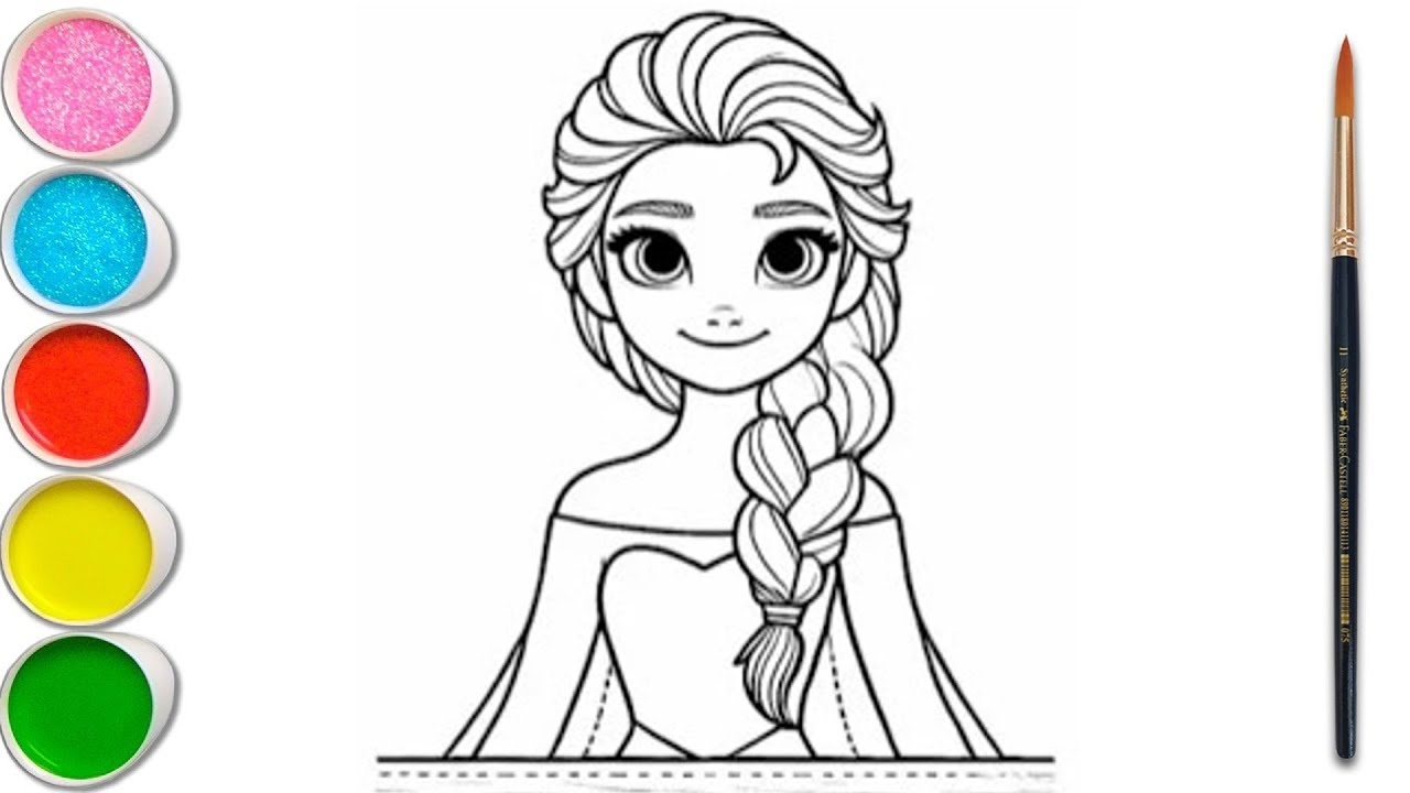 HOW TO DRAW ELSA LOVING ️ FACE WASY STEP BY STEP | DRAWING AND COLORING ...
